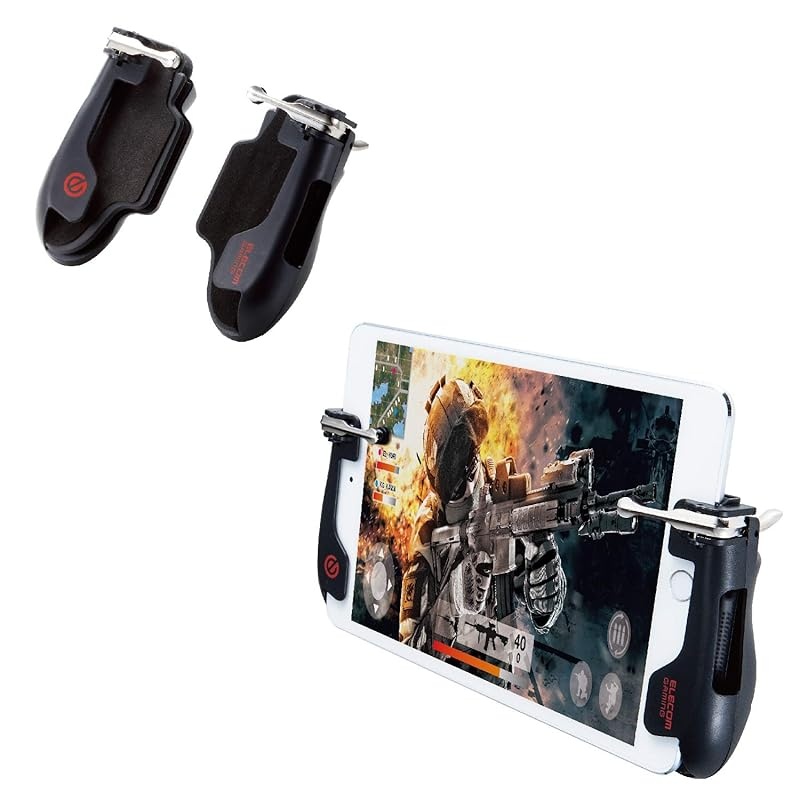 《JAPAN》★Mobile Game Controller for Tablets - Black Mobile Game Grip for ...