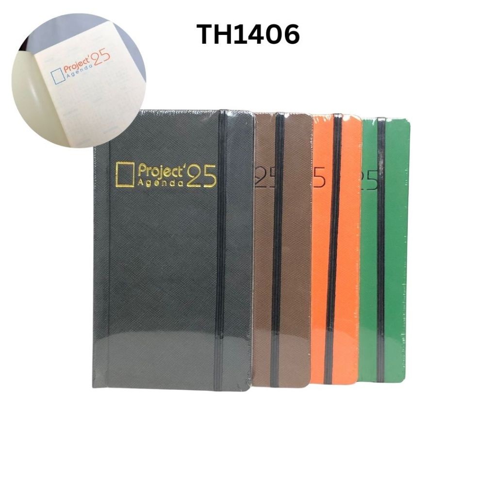 Agenda Book TH Project Pocket 2025 1406 A6 Size Hard Cover Project ...