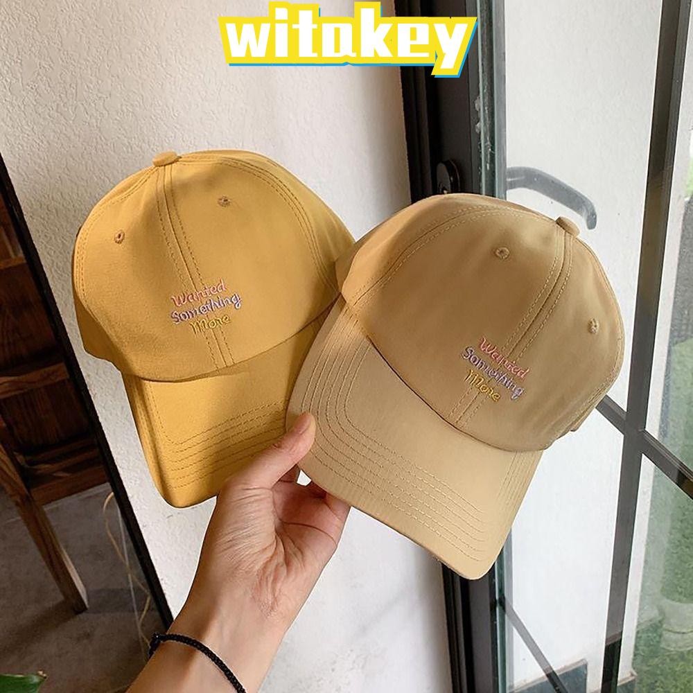WITAKEY หมวกฮิปฮอปกันแดดรุ่นเบาสบาย ออกแบบให้มีขนาดเล็กพอดีหน้า มาพร้อมปักลายตัวอักษร | Shopee ...