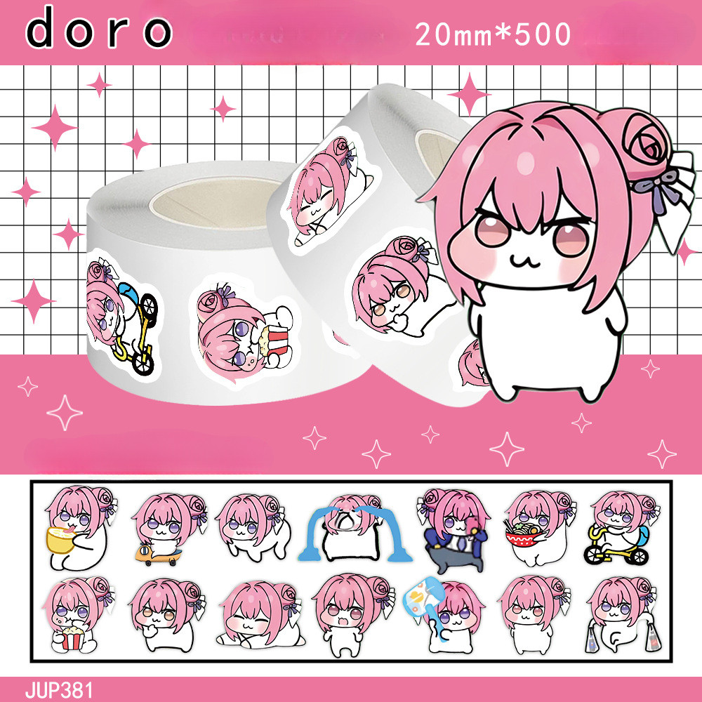 500 ชิ้น/ม้วน Nikke Doro ตุ๊กตาเทพธิดาแห่งชัยชนะสติกเกอร์ Doro DIY สติก ...