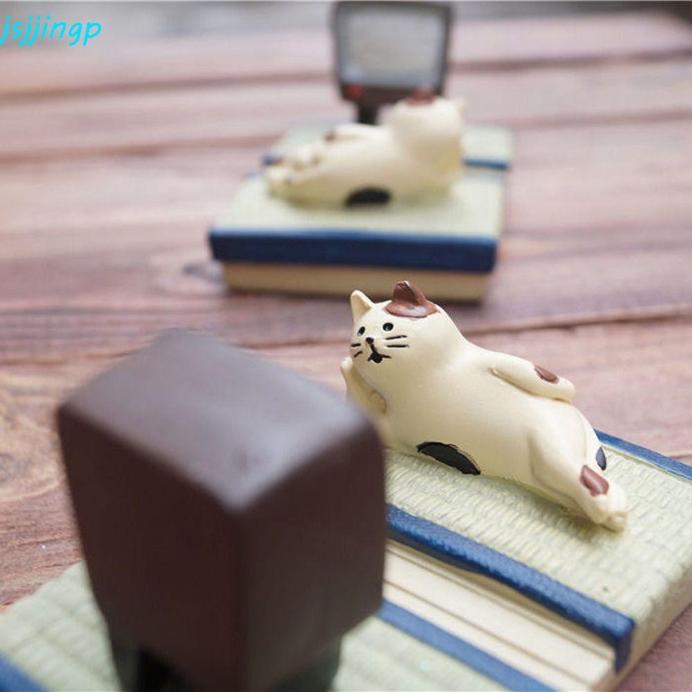 JSJJINGP โทรศัพท์รองรับน่ารักขี้เกียจแมวดูทีวีการ์ตูนตกแต่งงานฝีมือตกแต่งขาตั้งเดสก์ท็อป ...