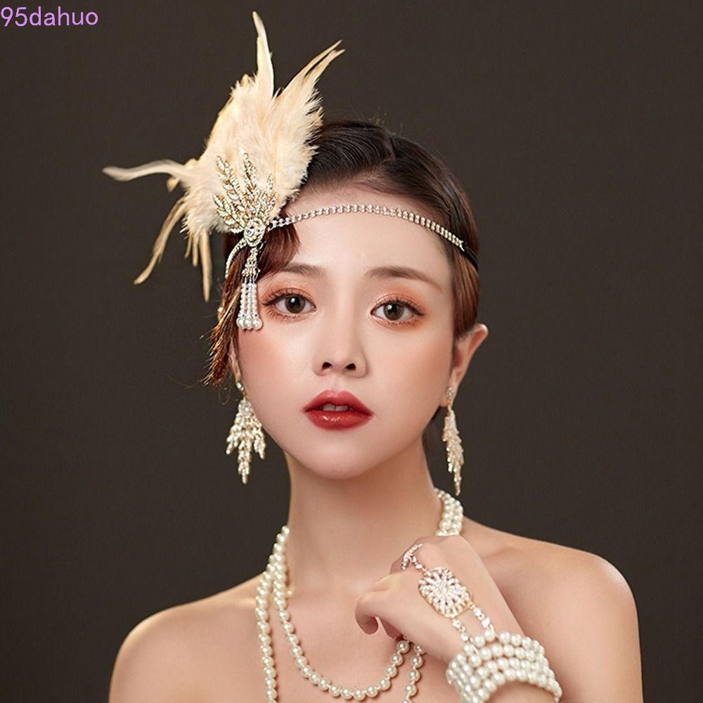 DAHUO สไตล์เกาหลี สายคาดผมเจ้าสาว พร้อมคริสตัลและตุ่มน้อย สำหรับการแสดงบนเวที เพิ่มความหรูหราให้ ...