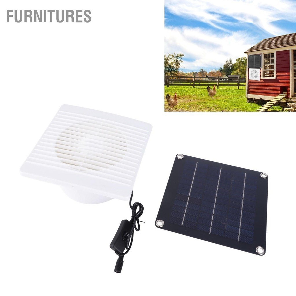 Furnitures Solar Exhaust Fan IP67 Waterproof 6 Inch Safe 10W 12V Panel ...