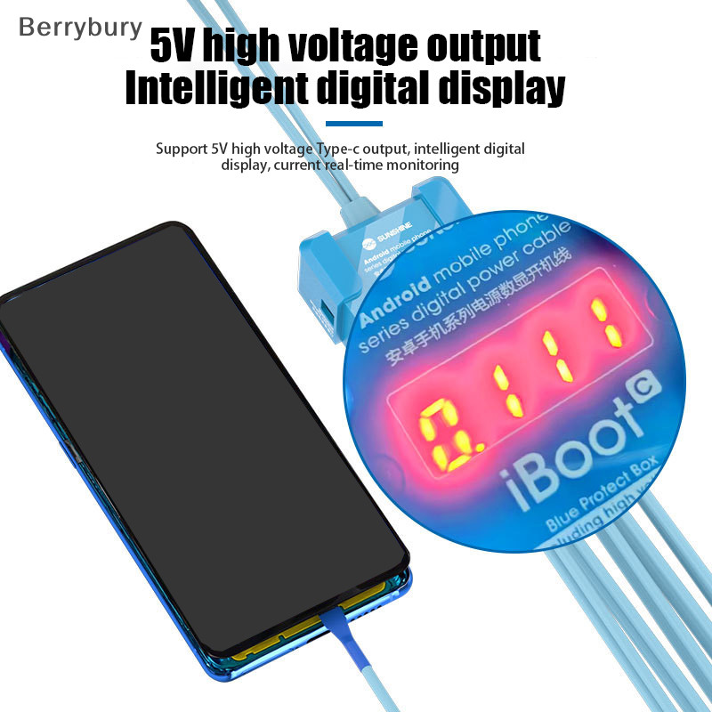 Berrybury IBoot C ชุดโทรศัพท์มือถือ Android สายไฟดิจิตอล 5V บูตแรงดัน ...