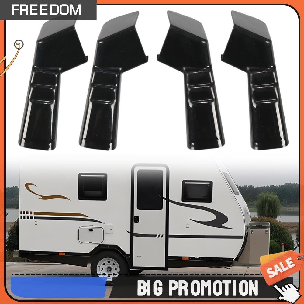 4 ชิ้น RV Rain Gutter Downspout พร้อมส่วนขยาย Camper ขยาย Rain Gutter ...
