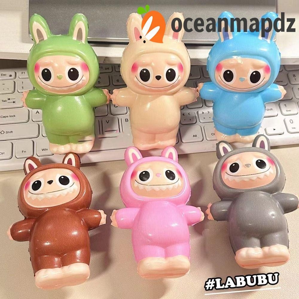 Oceanmapdz Labubu ของเล่นบีบ, นุ่มตลก Labubu ช้า Rebound ของเล่น, Vent ของเล่นสร้างสรรค์ยืดหยุ่น ...
