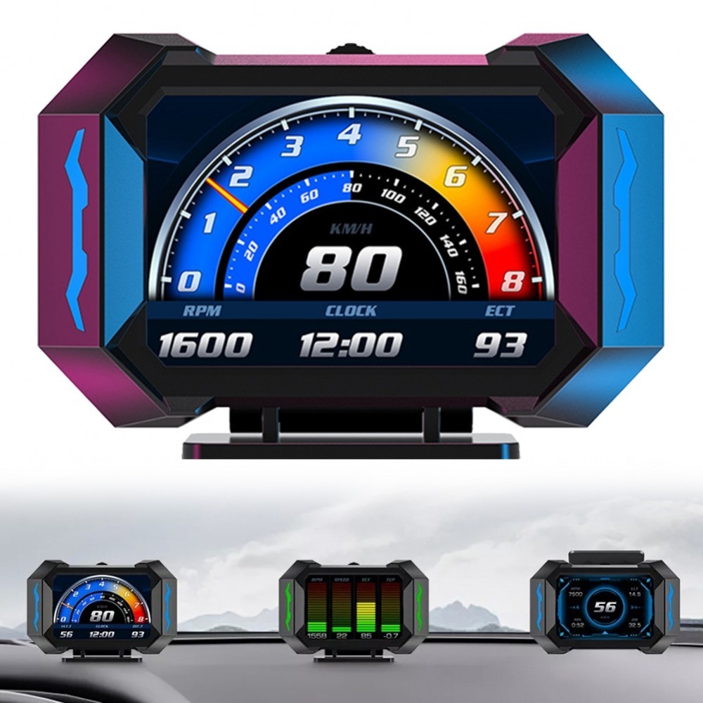 Hud Head Up Display จอแสดงผล LCD เต็มรูปแบบส่วนบุคคลโลโก้รถบรรยากาศแสง ...