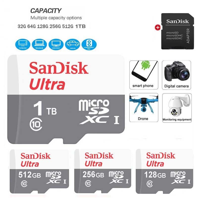 Original Micro SD Card Class 10 TF Card 32GB 64GB 128GB 256GB 512GB 1TB ...