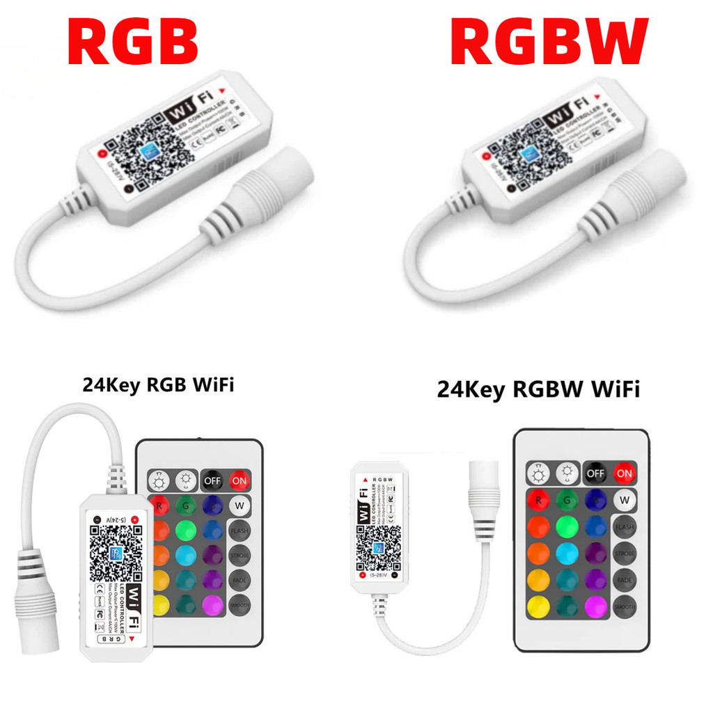16 ล้านสี Wifi RGB/RGBW Led Controller สมาร์ทโฟนควบคุมเพลงและโหมดจับ ...
