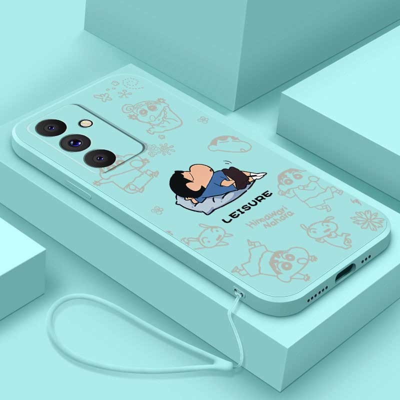 Samsung Galaxy S24 FE s24FE S23 FE Leisure Crayon Shin-chan ยางฝาครอบโทรศัพท์ Liquid Silicon ...