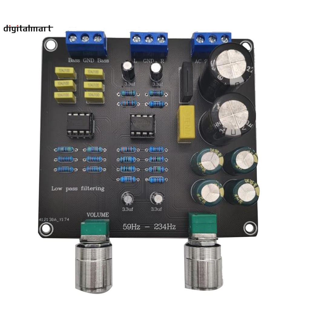 59hz-234hz Low-Pass Filter Super Bass Crossover Board AC9V-12V Dual ... 59hz-234hz Low-Pass Filter Super Bass Crossover Board AC9V-12V Dual ...