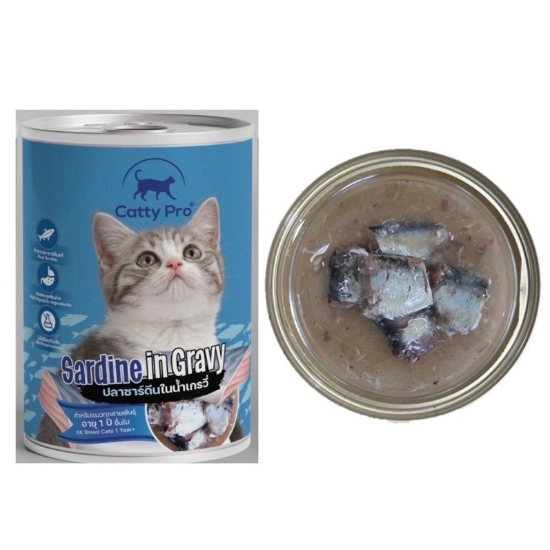 [1กระป๋อง][5รส] Catty Pro อาหารแมว แคทตี้โปร สำหรับแมวทุกสายพันธุ์ อายุ ...