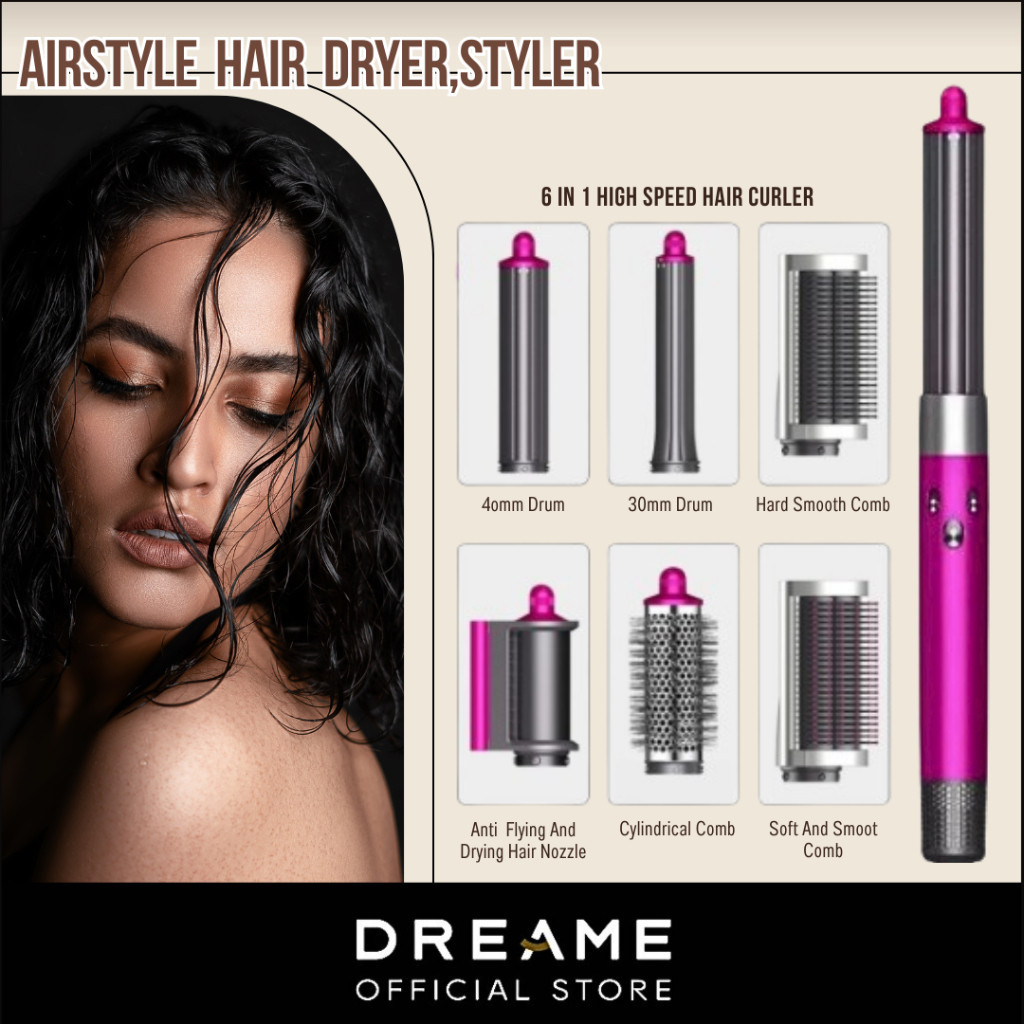 Dreame Hair Curler Authentic Airwrap ™ Hair multi-styler and dryer ...