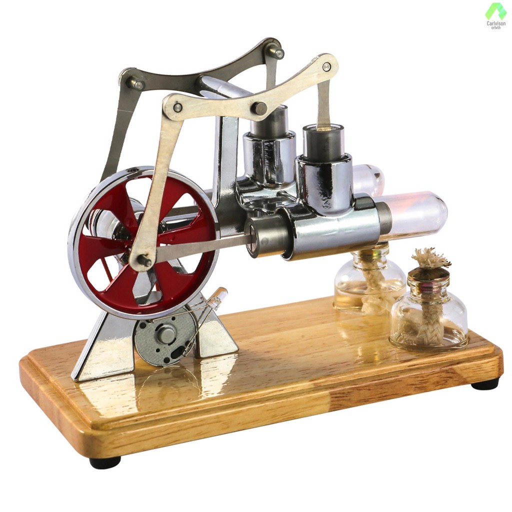 ฐานไม้ Led Flywheel Air Motor Kids Dual Model Kit Science With Led Diy ...