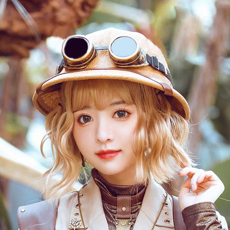 Goggles Steampunk Explorer Safety Wooden Marrow Helmet Sunshade ...