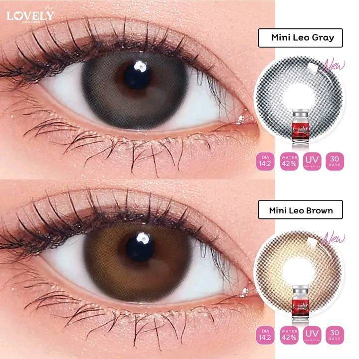 คอนแทคเลนส์[มินิ] Mini Leo Brown / Gray (Lovelylens) ☁️ มี อย.ไทย | Shopee Thailand
