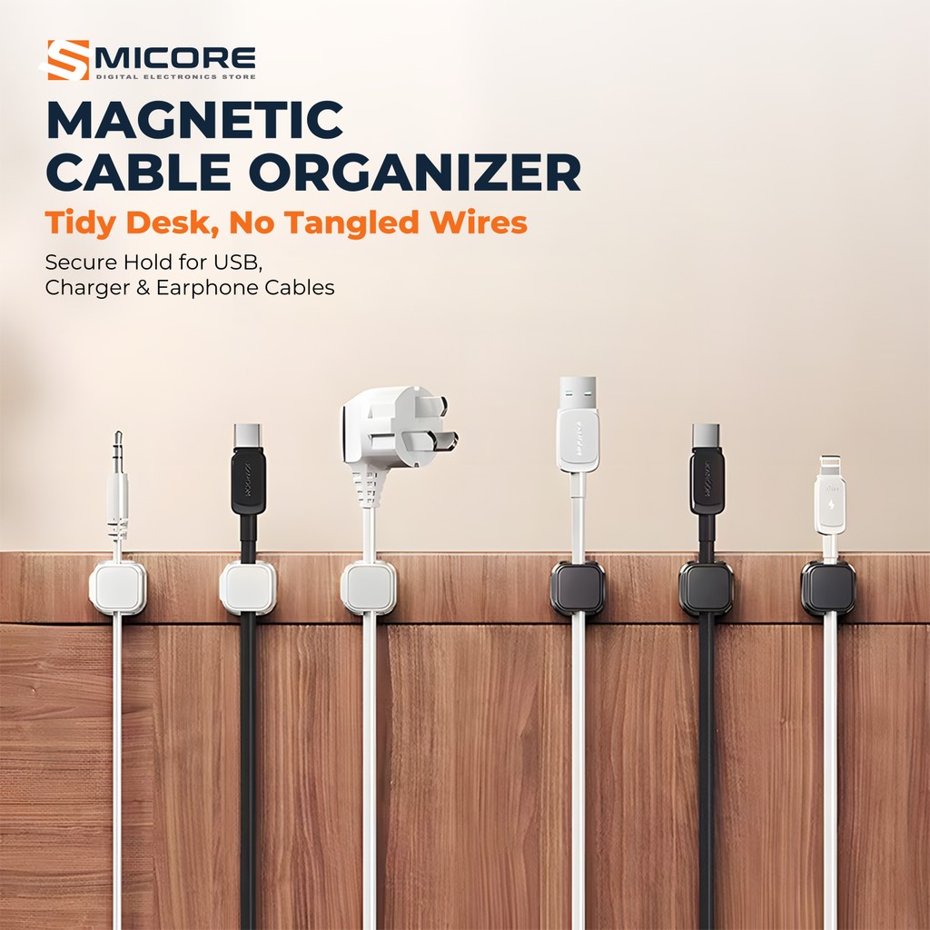 Magnetic Cable Organizer Desktop Cable Organizer Clip Data Cable ...