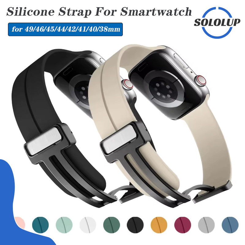 สายยางแม่เหล็ก for iWatch Apple Watch Ultra/SE 3 2 Series 11 10 9 8 7 6 ...