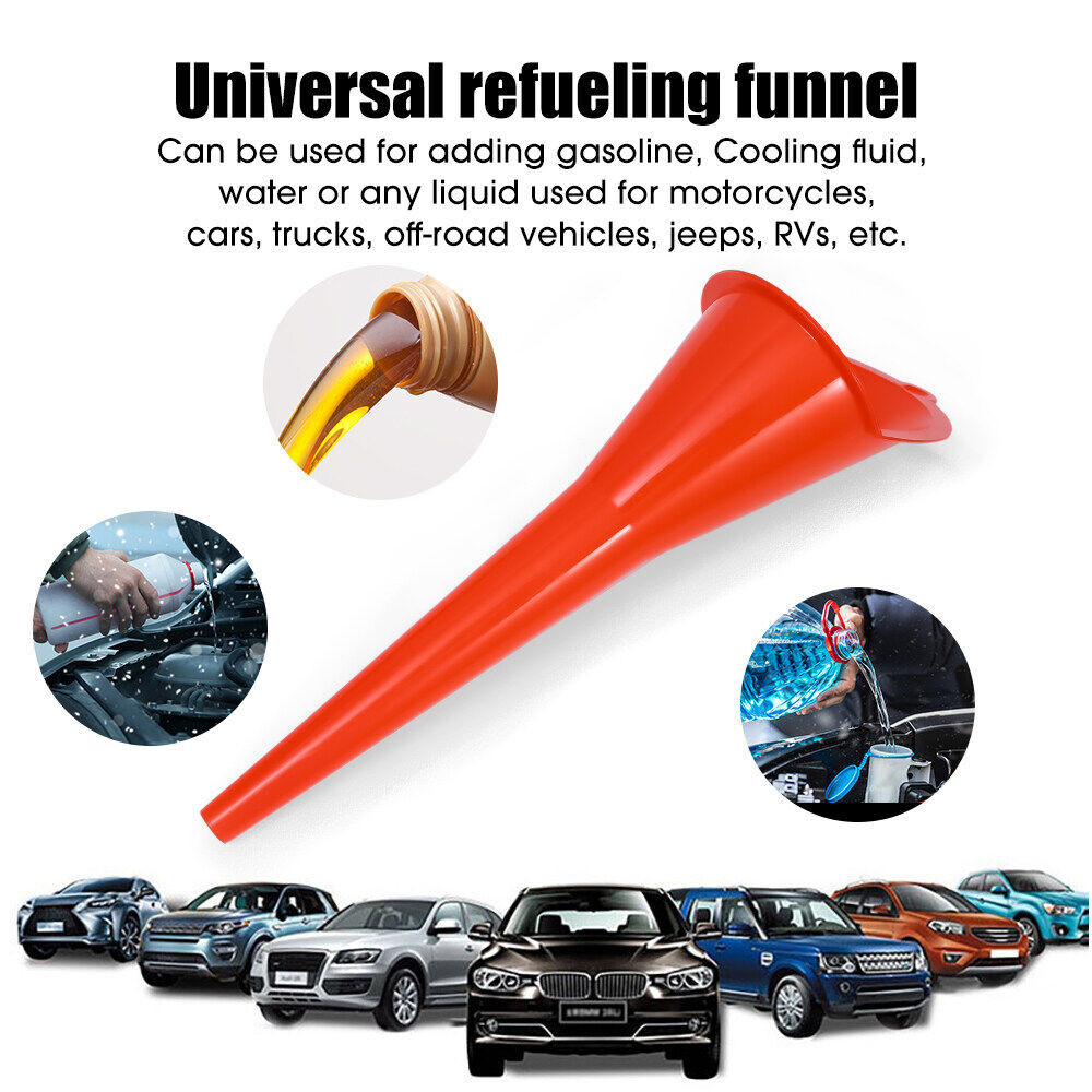 MOTOX Multipurpose Long Stem Plastic Funnel for Cars, Gas Tanks, Engine ...