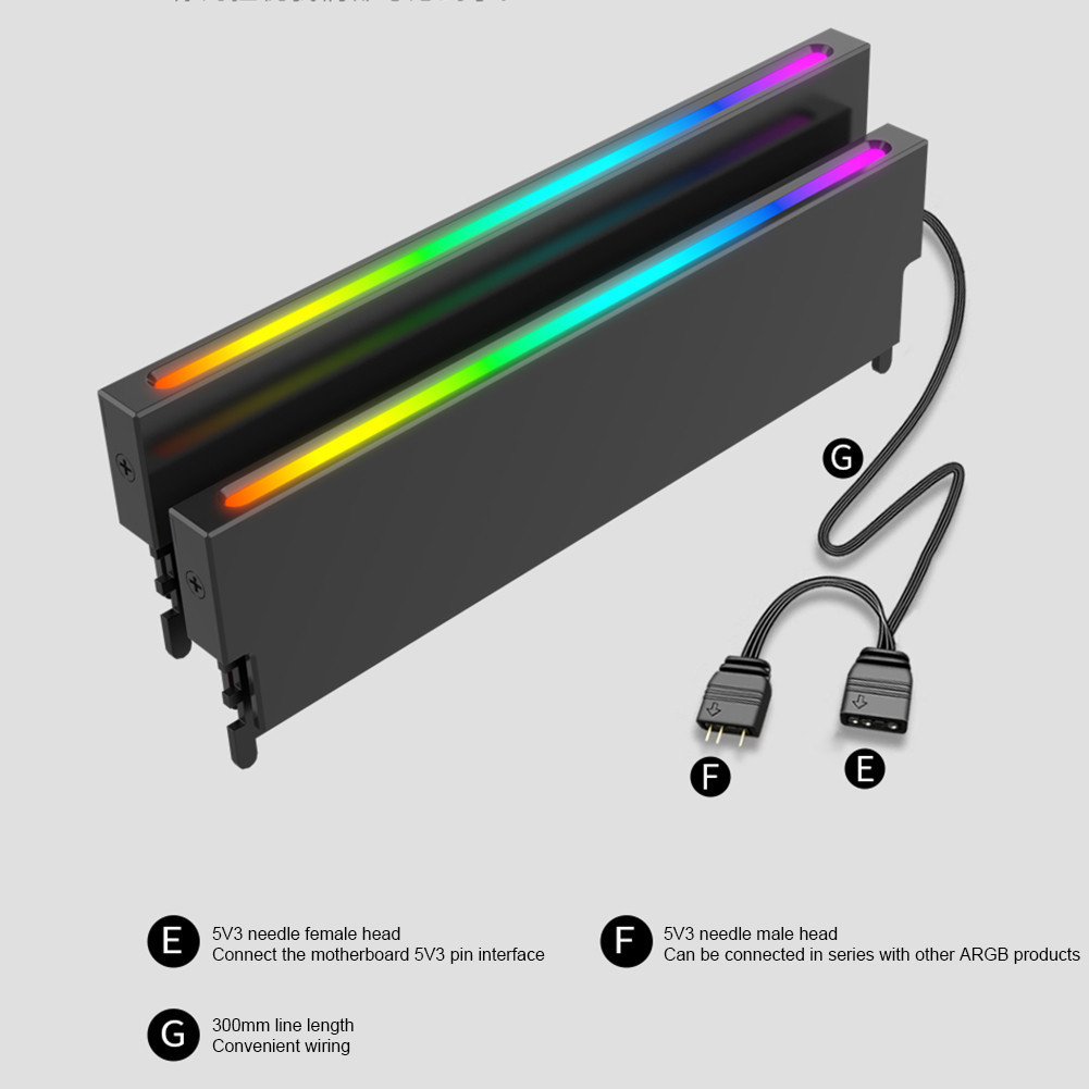 คอมพิวเตอร์เดสก์ท็อป RAM ฮีทซิงค์ 5V 3PIN ARGB Sync DDR3 DDR4 DDR5 หน่วยความจําคูลเลอร์ | Shopee ...