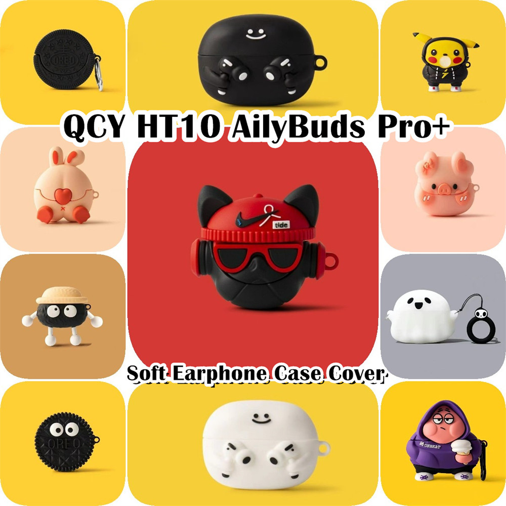 ส่วนลดสําหรับ Qcy HT10 AilyBuds Pro+ Case Casing Soft Silicone Creative Cartoon Headphone Case ...