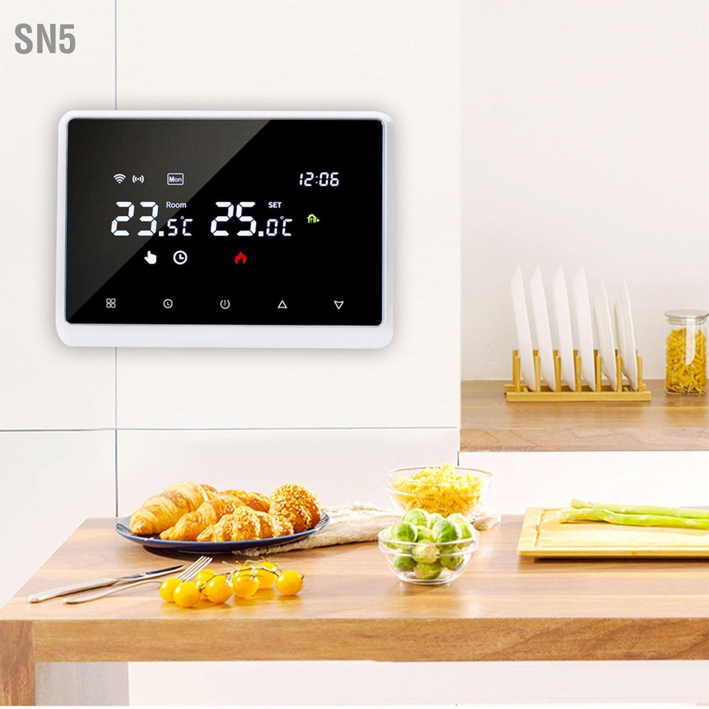 SN5 WiFi Smart Thermostat รีโมทคอนโทรลติดผนังอุณหภูมิ Controller สำหรับ Home หม้อไอน้ำความร้อน ...