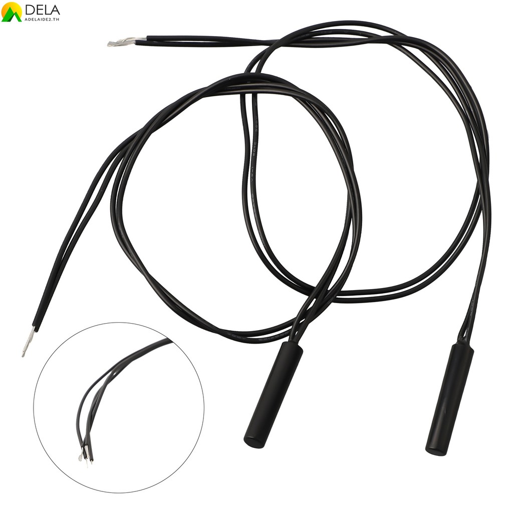 2x ทรงกระบอกพลาสติกติด Reed Proximity Switch Magnetic Sensor ปกติเปิด ...