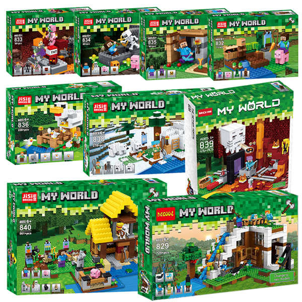 lego minecraft เลโก้ บล็อกอาคาร Minecraft Pigsty ปริศนาของเล่นหมู่บ้าน ...