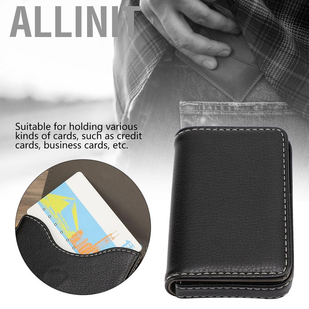 Allinit แบบพกพา PU Magnetic ปิดธุรกิจการ์ดกรณีผู้ถือบัตรสแตนเลส ...