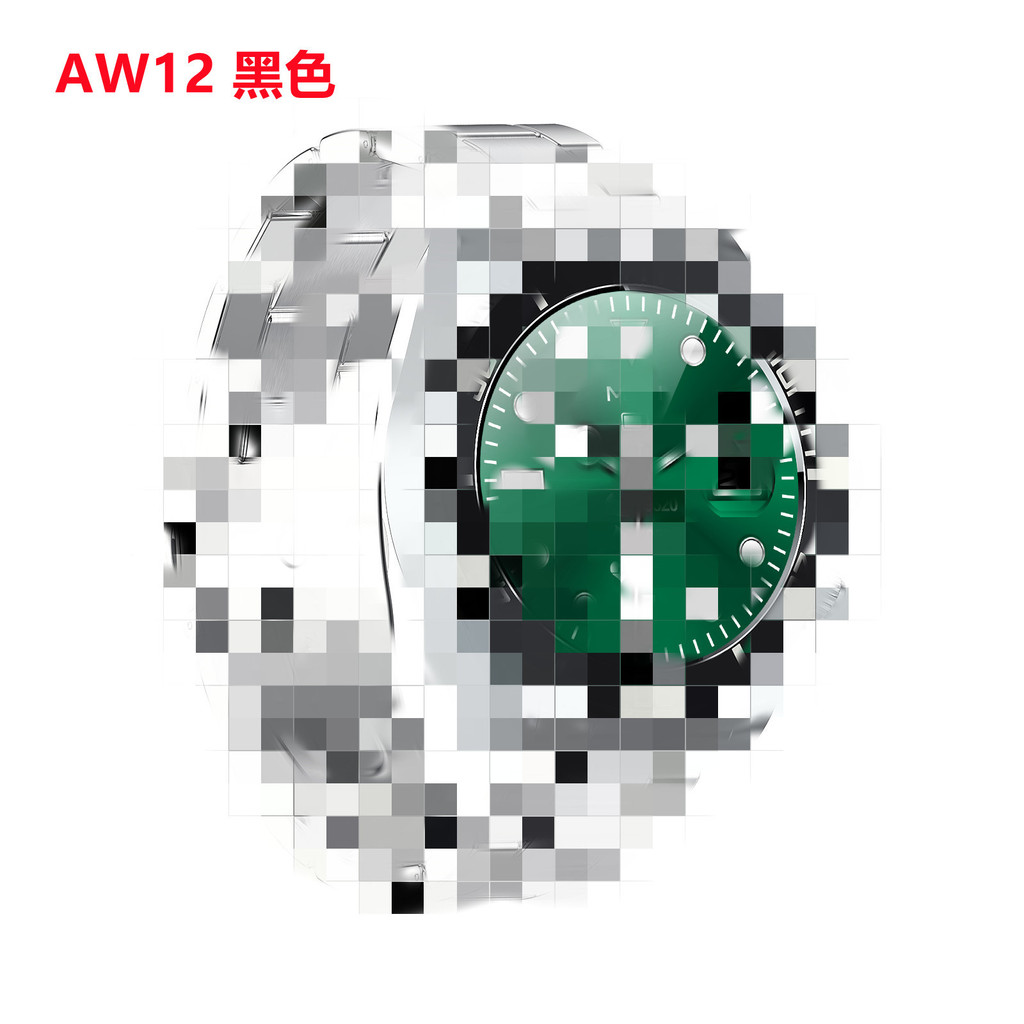 สายรัดข้อมือสมาร์ทวอทช์โทรบลูทูธ aw12 Pro สแตนเลสสตีลนาฬิกาส่องสว่างโคร ...