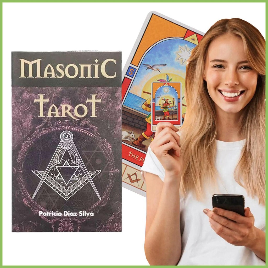 Masonic Divination Deck Esoteric Fortune Telling Tarot 78 การ์ด ...