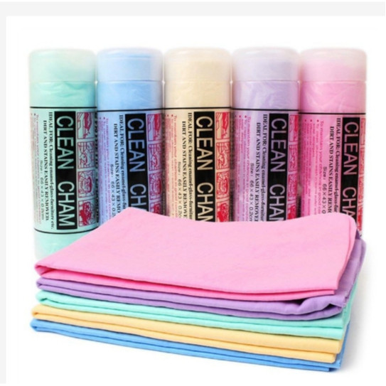 ผ้าชามัวเช็ดรถ ดูดซับน้ำดีมากแห้งเร็ว CLEAN CHAM ราคา/ผืน คละสี ...