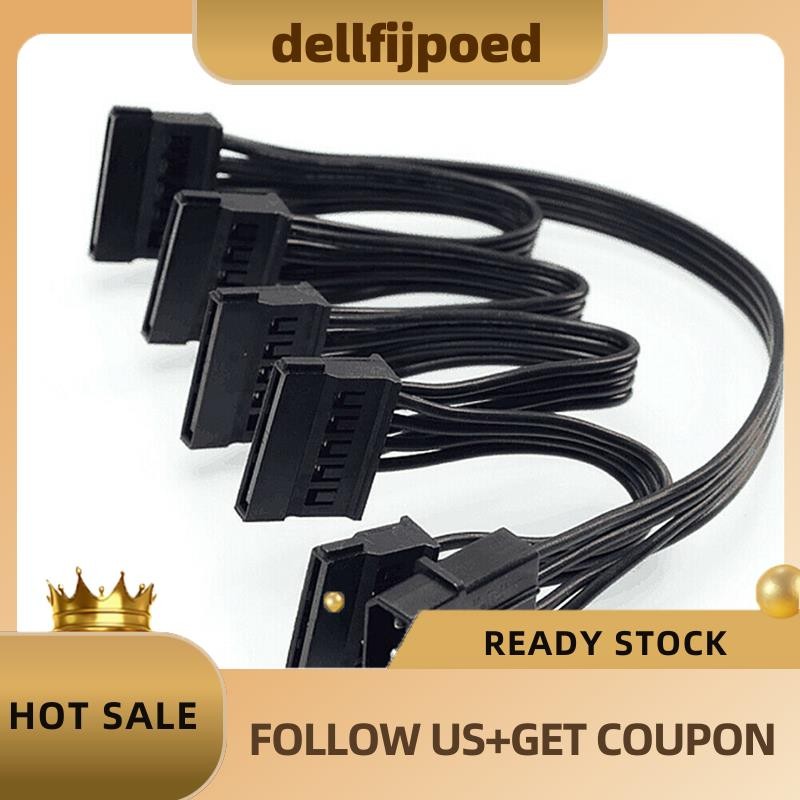 dellfijpoed4Pin Ide ถึง 5 พอร์ตสาย 4Pin Molex ถึง Multi SATA Port 18AWG ...