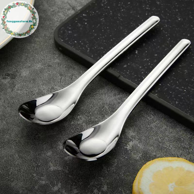 YUNSTORE สแตนเลสหนาช้อน Creative Long Handle โรงแรมหม้อร้อนช้อนซุป ...