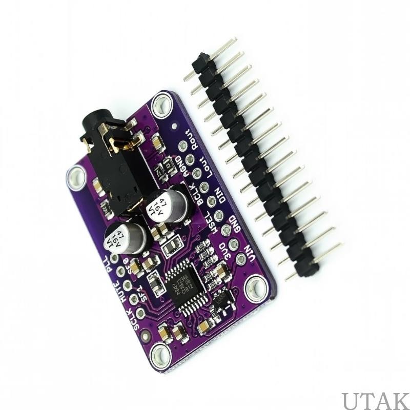 TUAKE UDA1334A I2S บอร์ดถอดรหัส Auditory ดิจิตอล 3 5 มม. เอาต์พุตความ ...