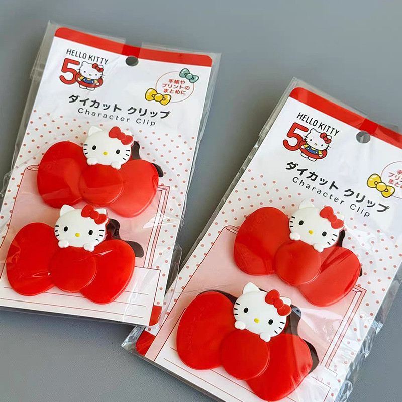 [CLA] 2 ชิ้น Kawaii Hello Kitty Storage คลิปซีลอาหารอะนิเมะ Sanrio KT ...
