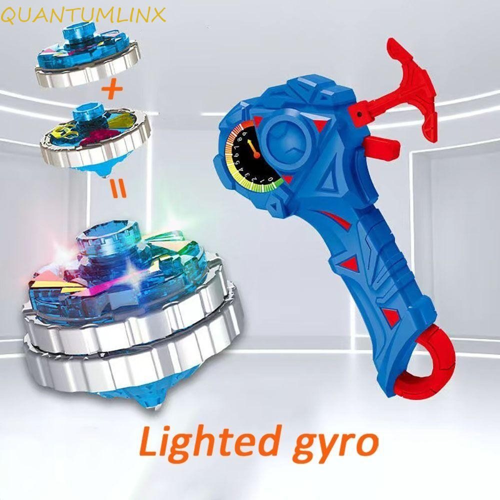 QUANTUML Light Drawstring Gyro,พร้อม Launcher Alloy Combination SPINNING Gyro ของเล่น,ชายหญิงดึง ...