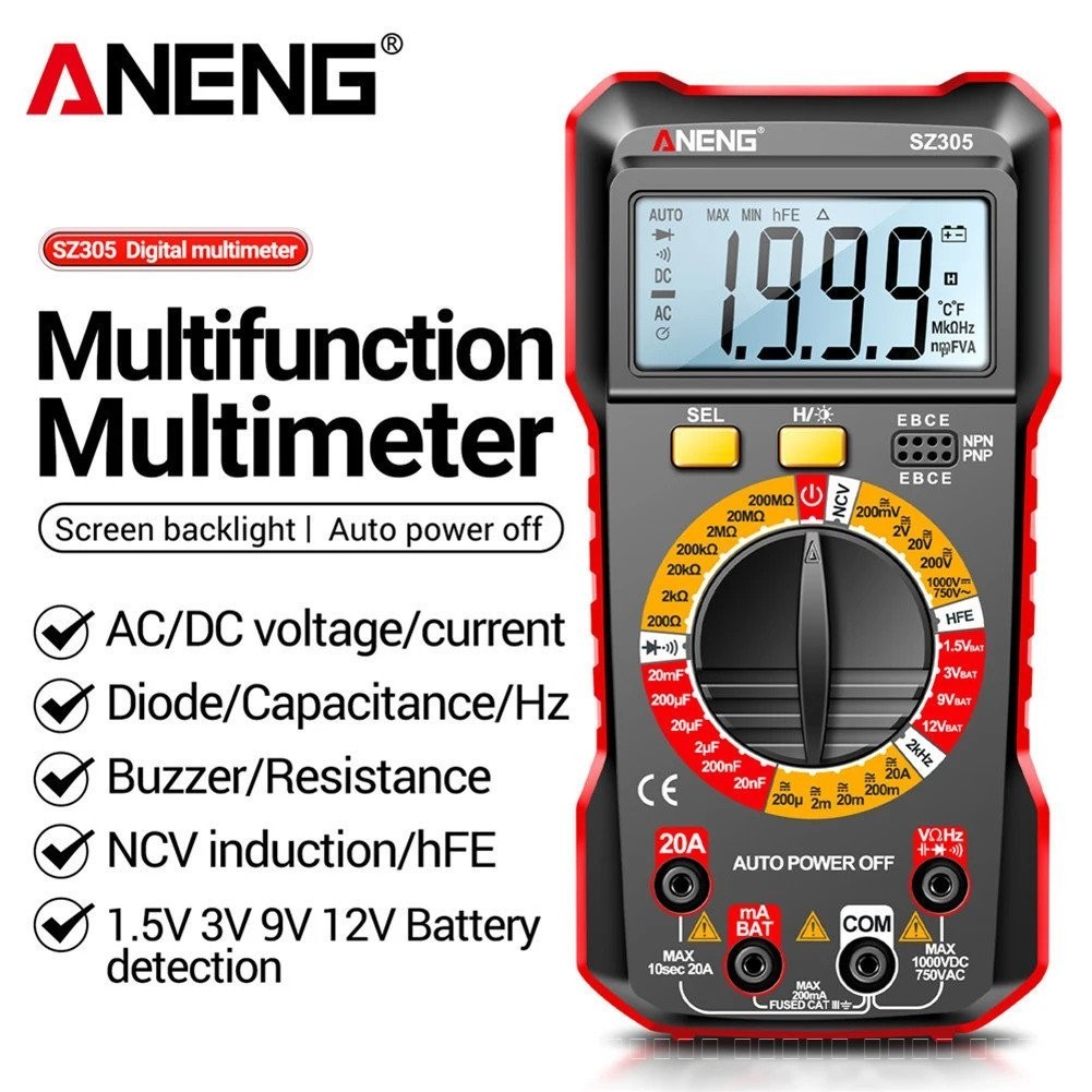 Anneng Resistance Digital Multimeter sz304 sz305 1999/2000 นับ AC/DC ...