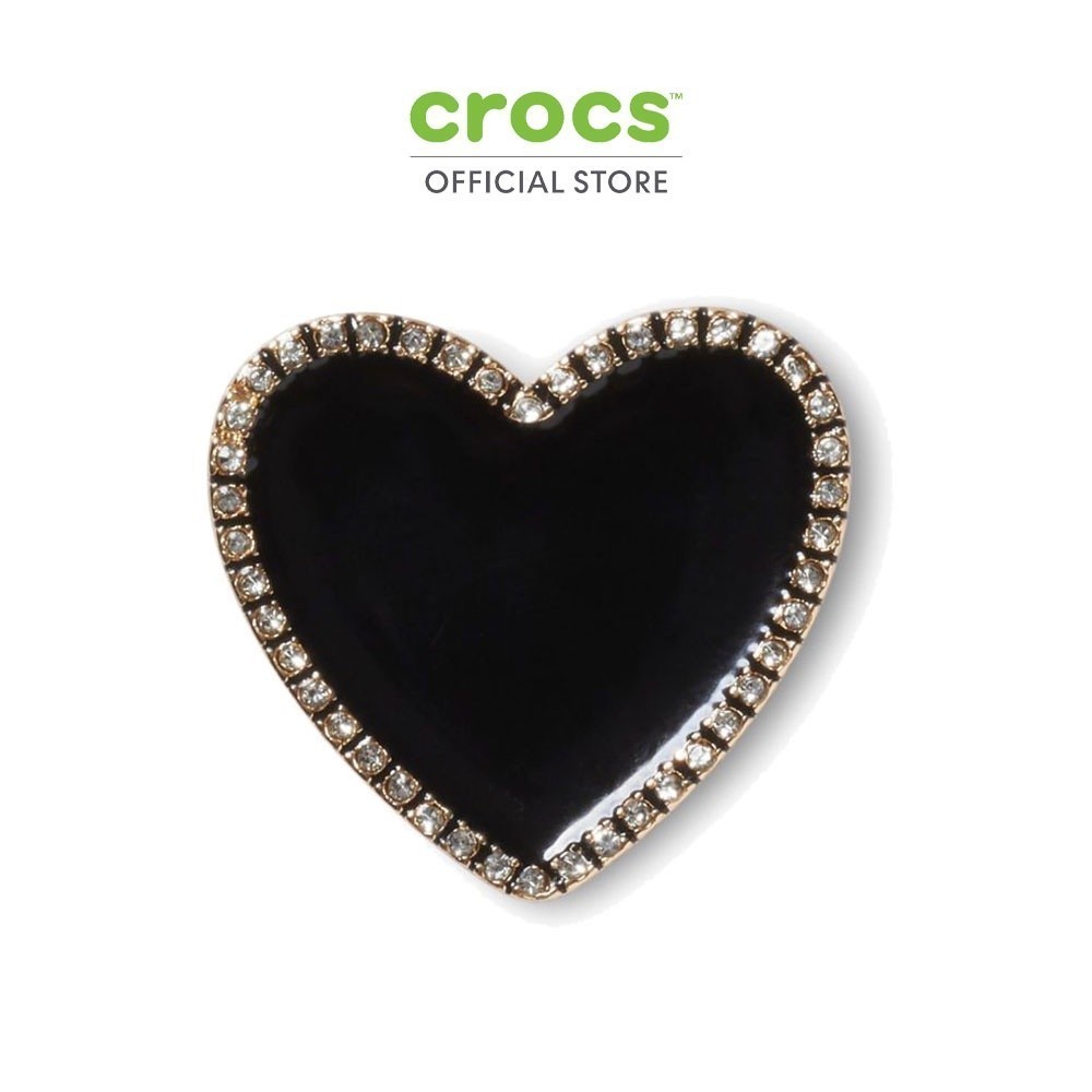 CROCS ตัวติดรองเท้า JIBBITZ BLACK HEART WITH GOLD OUTLINE รุ่น 10011084 ...