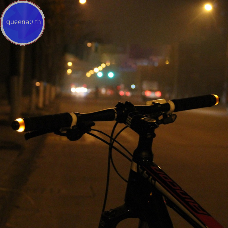 Queena0 จักรยานHandlebar Light Bar Endไฟเตือนความปลอดภัยขับเคลื่อนโคมไฟ ...