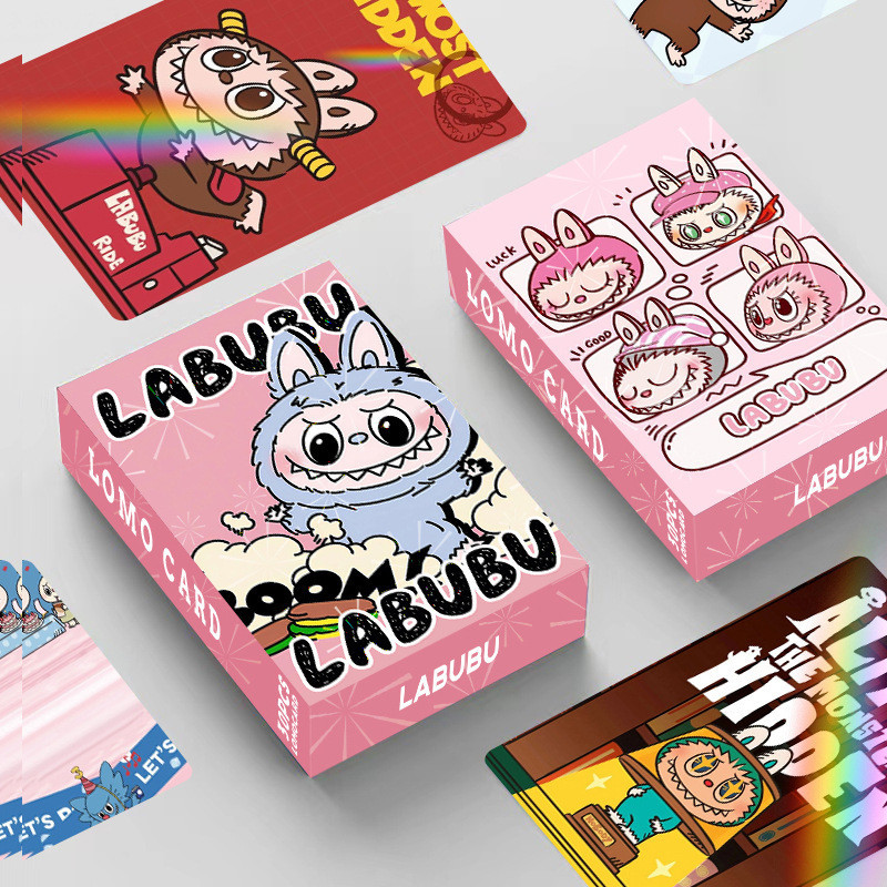 Labubu Laser Flash Lomo Card Photocard 30 ชิ้น/กล่อง | Shopee Thailand