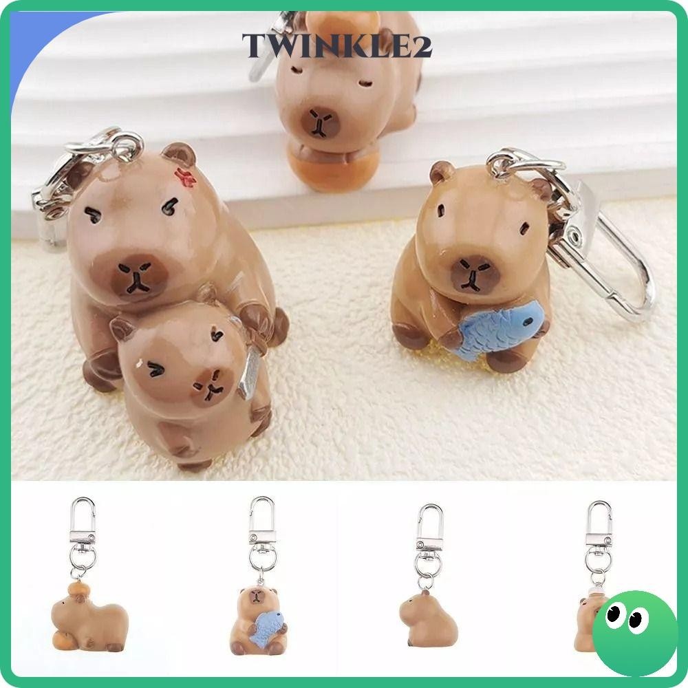 พวงกุญแจ TWINKLE Capybara พวงกุญแจรถประณีตสร้างสรรค์, แหวนกุญแจเด็กผู้หญิงการ์ตูนน่ารัก | Shopee ...