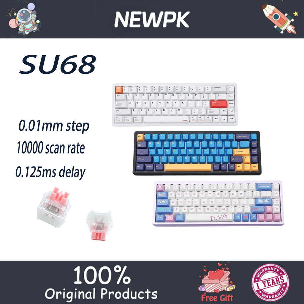 Everglide SU68 แป้นพิมพ์สวิตช์แม่เหล็ก/ความแม่นยําสูง/โลหะเวลาแฝงต่ําพิเศษ CNC anode กระเบื้อง ...