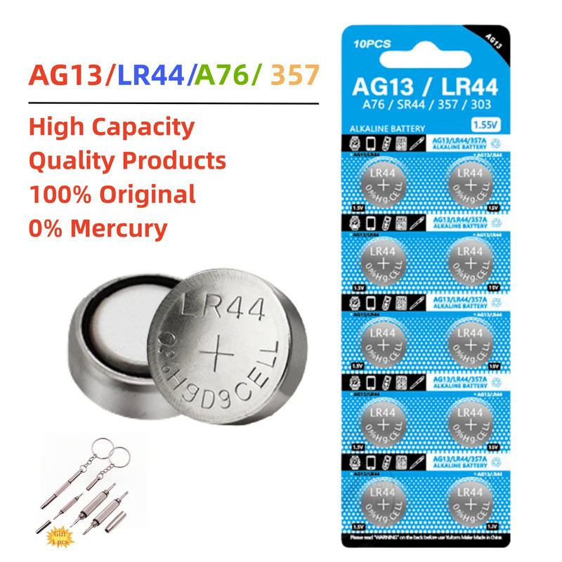 New 2-50pcs LR44 Batteries AG13 Button Cell Battery 1.5V 357 SR44 ...