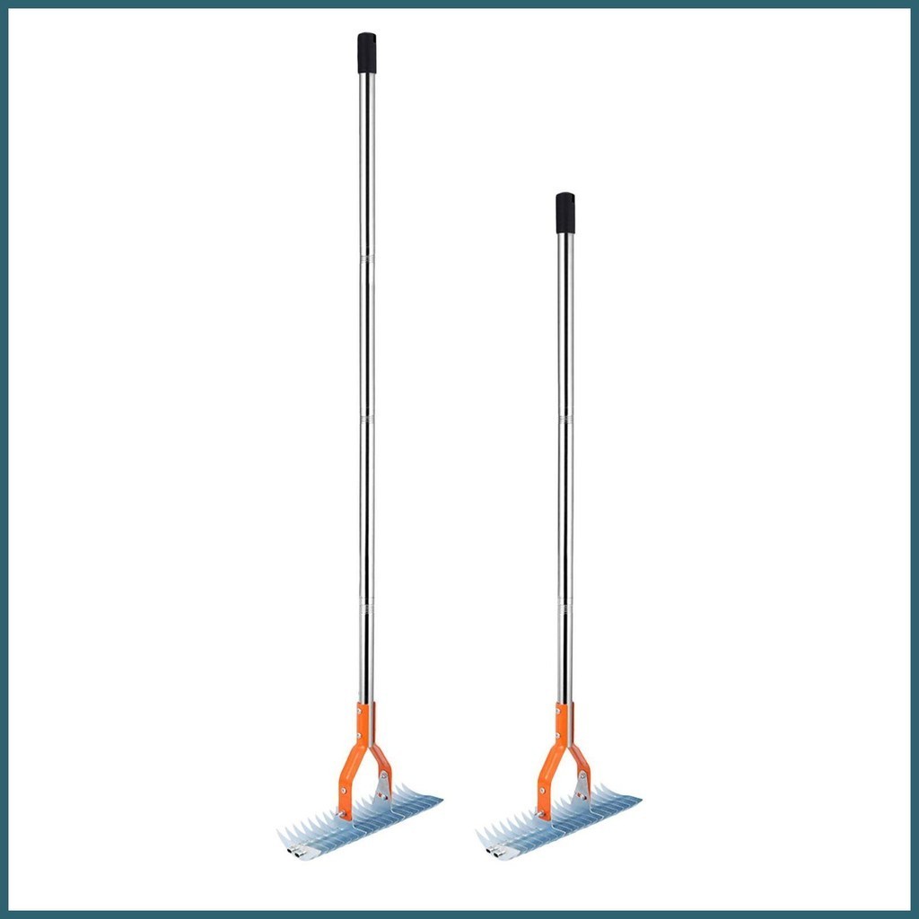 ทําความสะอาด Dead Grass Rake Gardening Grass Cleaner Rake Ergonomic ...