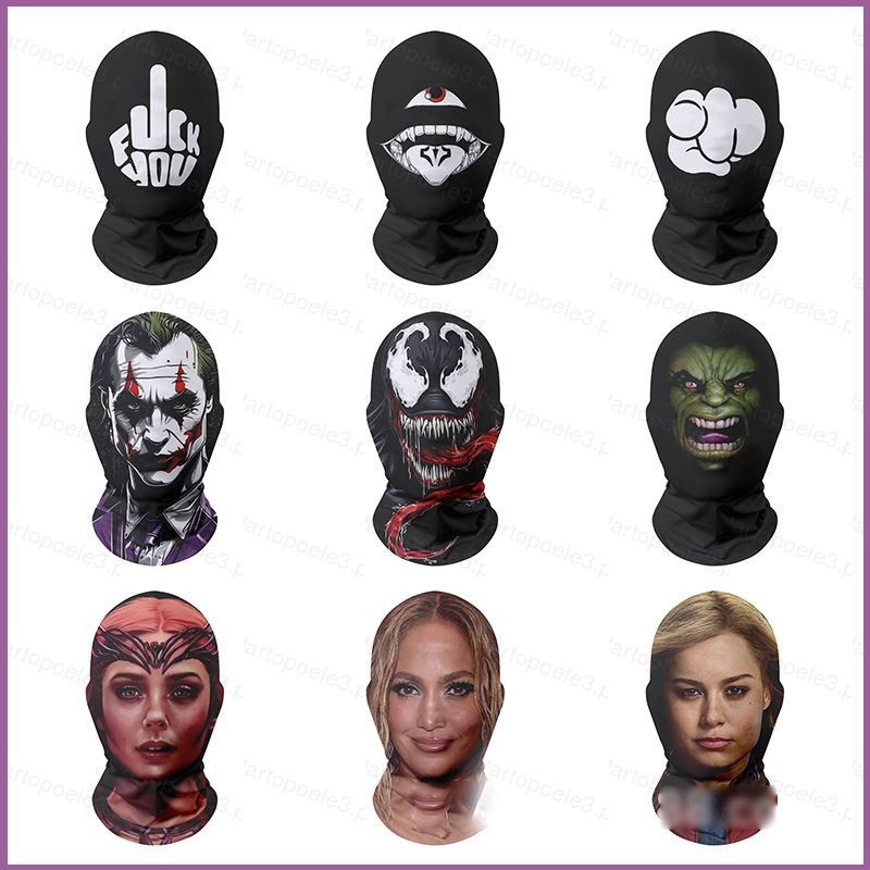 Ellen Halloween Face Dress Spoof Star Venom Balaclava Mask Terror ...