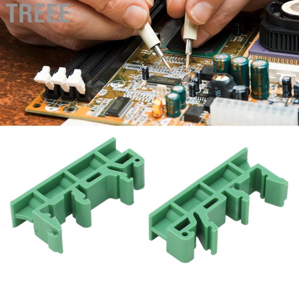 Treee อะแดปเตอร์ราง DIN 2 ชุดตัวยึดแผงวงจรฉนวนตัวยึดสกรูทนอุณหภูมิสูงสำหรับ PCB อุปกรณ์สวิตช์ ...