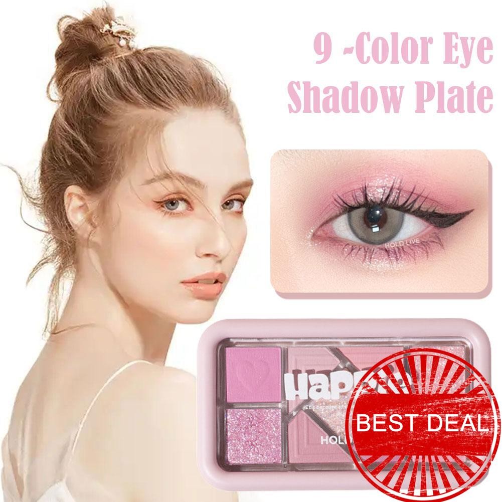 Hold Live กล่องแป้งขนาดเล็ก Nine Color Eye Shadow Plate Blue Eye Pink ...