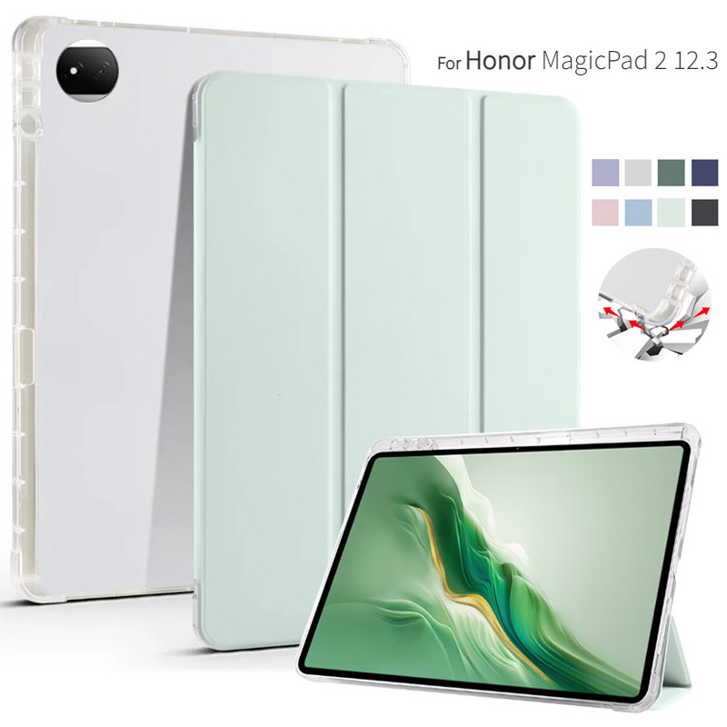 สําหรับ Honor Magic Pad 2 ROD2-W09 กรณีผู้ถือดินสอ PU หนังนุ่มกลับพับ ...