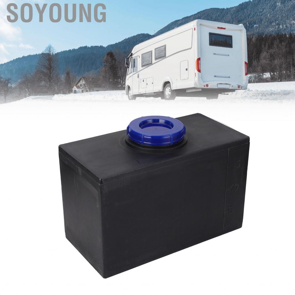 Soyoung RV Fresh Water Holding Tank Heavy Duty 5 Gallon Square Black ...
